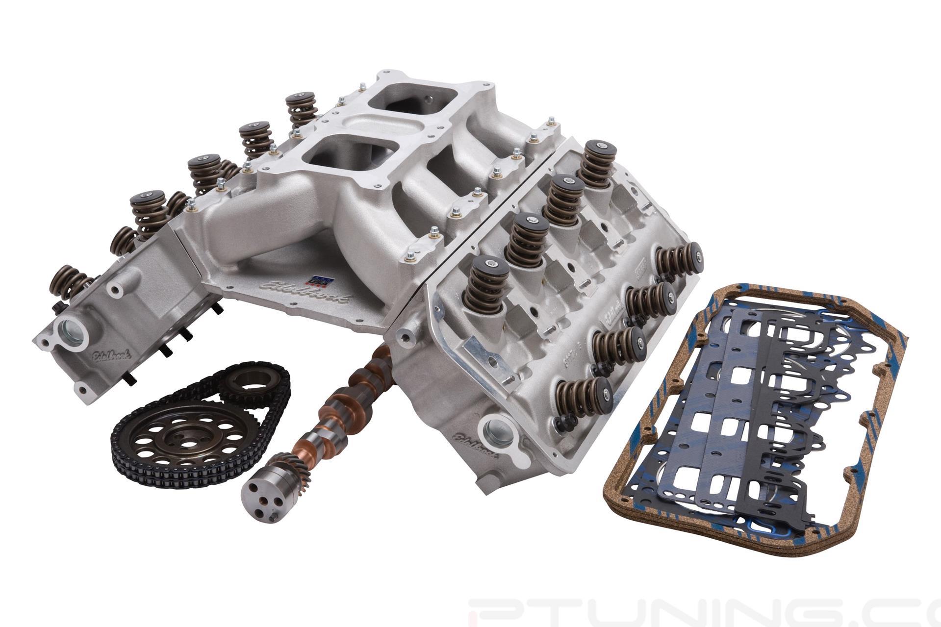 Edelbrock 2052 - 650+ HP RPM Series Engine Power Package Satin Top End ...
